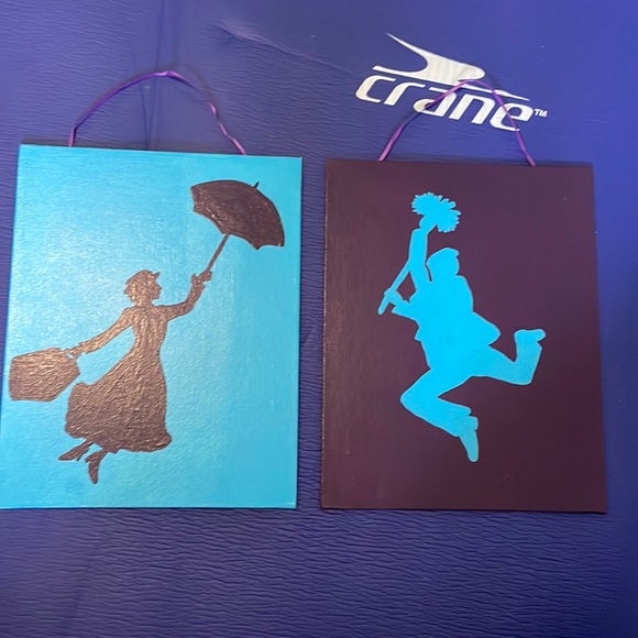 Disney | Art | 8x Mary Poppins Bert Set Of Acrylic Paintings | Poshmark